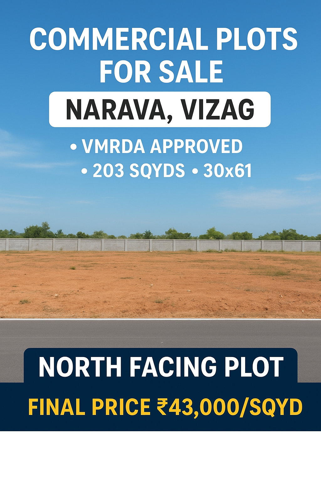 Commercial plots for sale in Narava, Vizag, VMRDA approved commercial ...